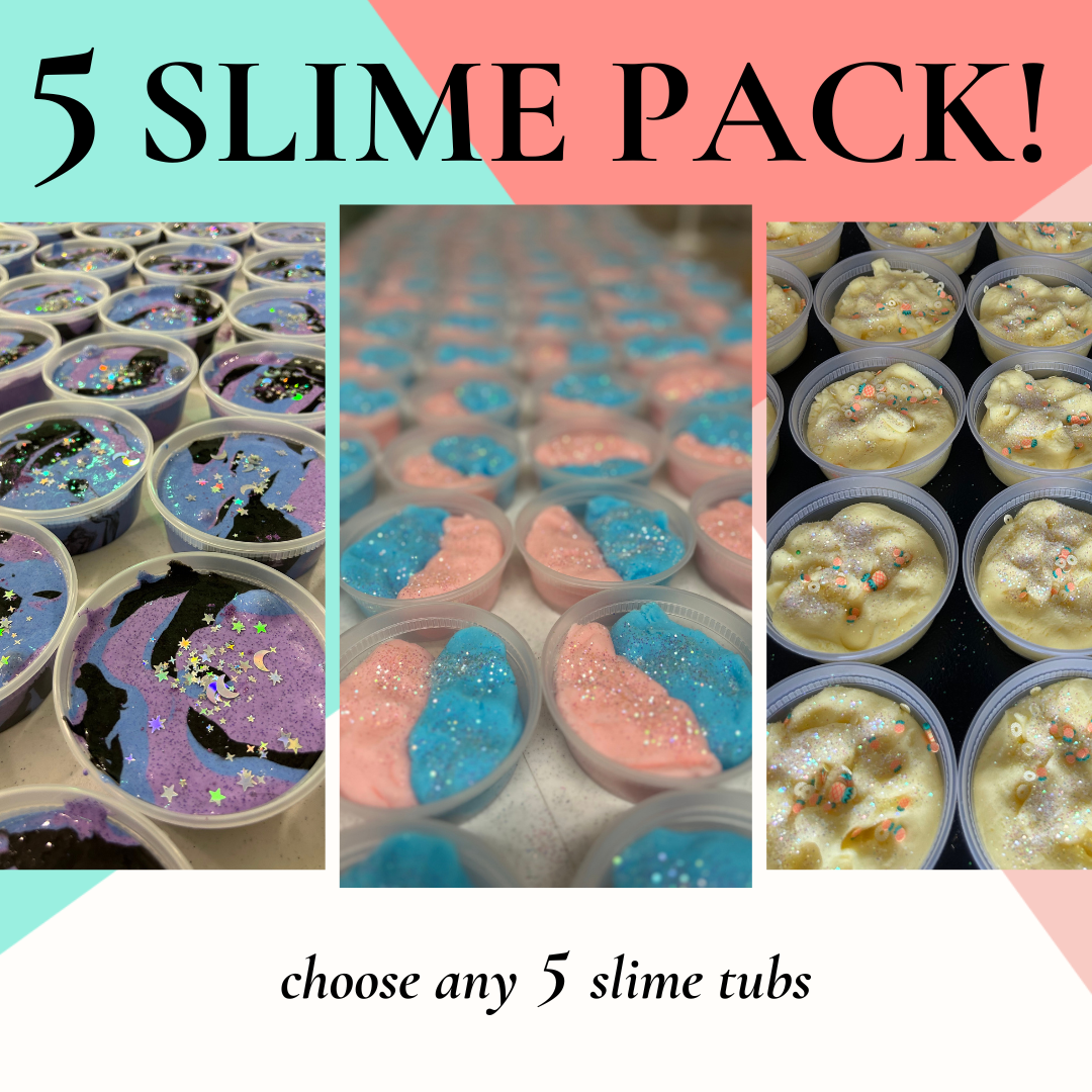 5-pack of Signature Slimes | Calla Lily Slime Shop